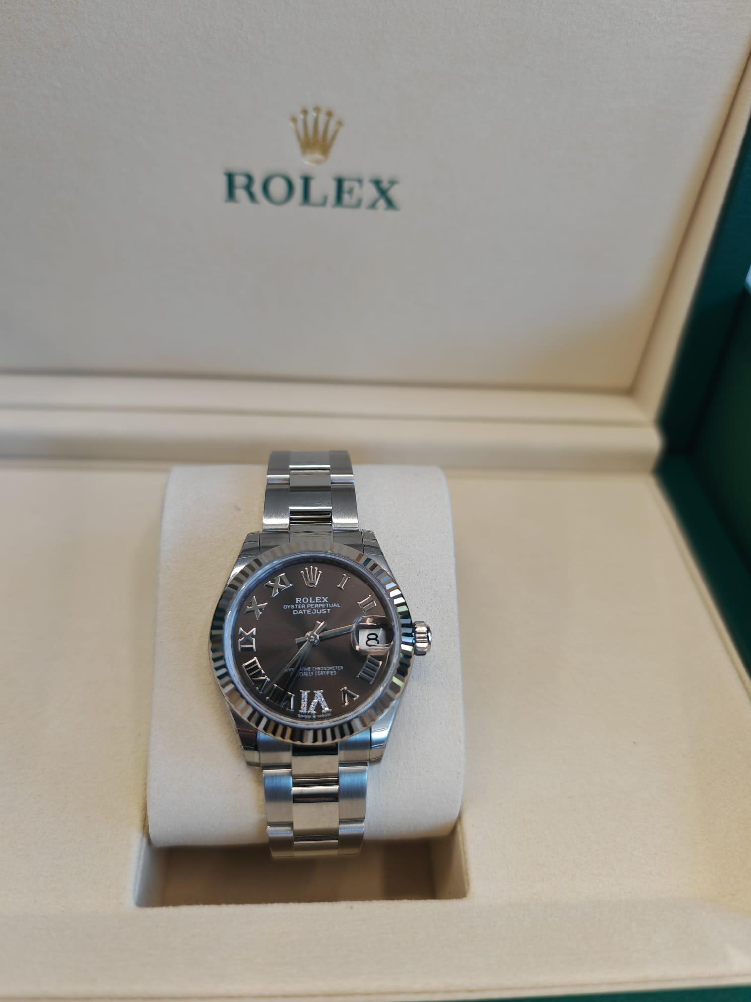 Rolex Datejust 31 278274 Grey VI Roman Diamonds Oyster 2025 – EW Watches