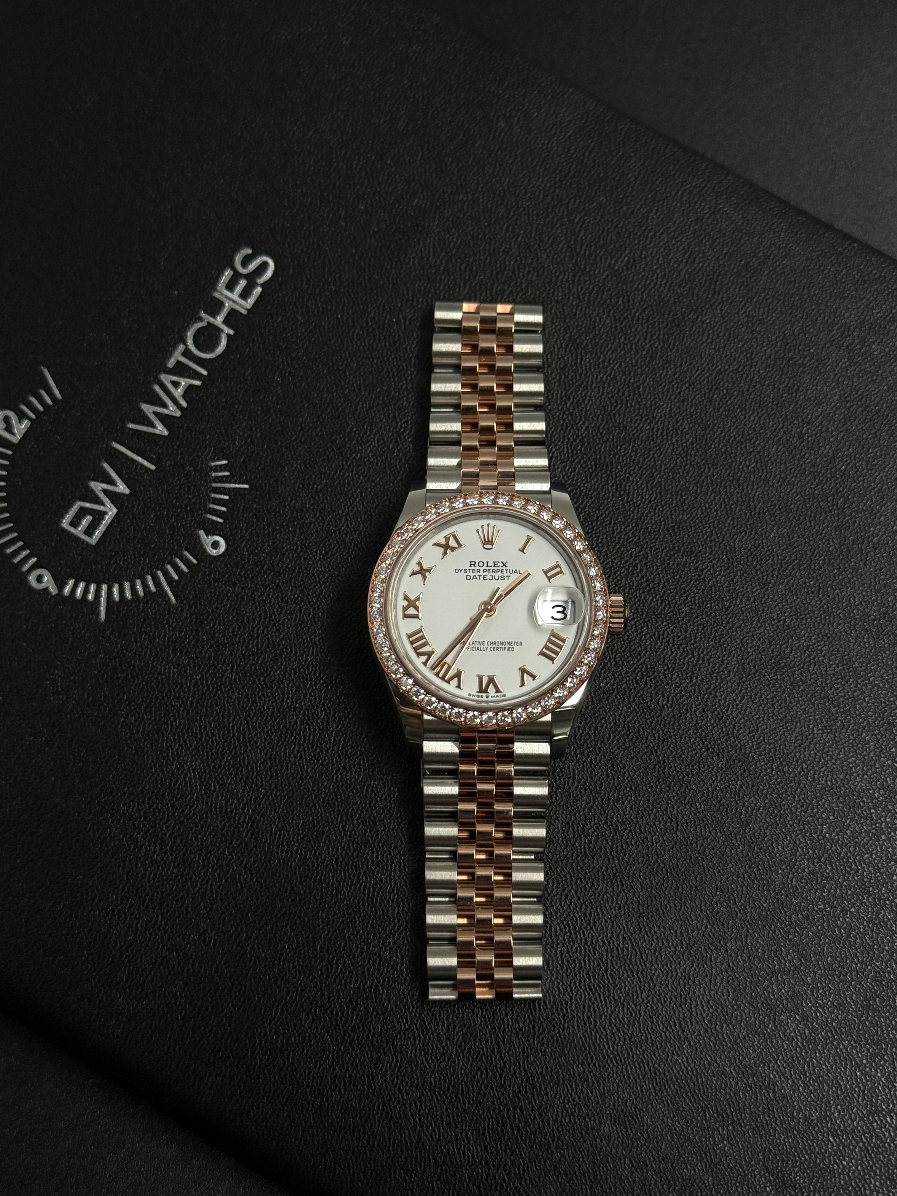 Rolex Datejust 31 278381RBR White Roman Jubilee – EW Watches